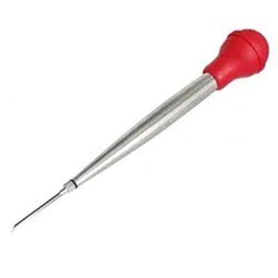 China 304 Stainless Steel Silicone Drip Oil Seasoning Tube BBQ Turkey Needle 145g for sale