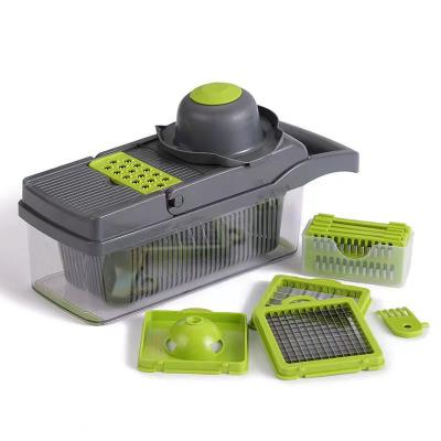 China Multifunctional Vegetable Cutter 32x11.3x11cm ABS Stainless Steel Kitchen Gadget for Dicing Shredding for sale