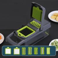 China Multifunctional Vegetable Cutter 32x11.3x11cm ABS Stainless Steel Kitchen Gadget for Dicing Shredding for sale