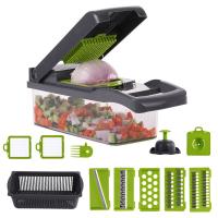 China Multifunctional Vegetable Cutter 32x11.3x11cm ABS Stainless Steel Kitchen Gadget for Dicing Shredding for sale