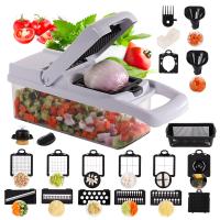 China Multifunctional Vegetable Cutter 32x11.3x11cm ABS Stainless Steel Kitchen Gadget for Dicing Shredding for sale