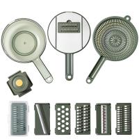 China 12 in 1 Multifunctional Manual Vegetable Cutter Slicer Food Grade ABS PP 420J2 Stainless Steel for sale