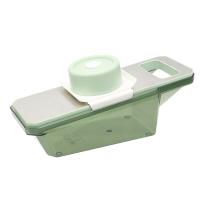 China Mint Green 6 in 1 Stainless Steel Vegetable Slicer 300x122x96mm with Container for sale