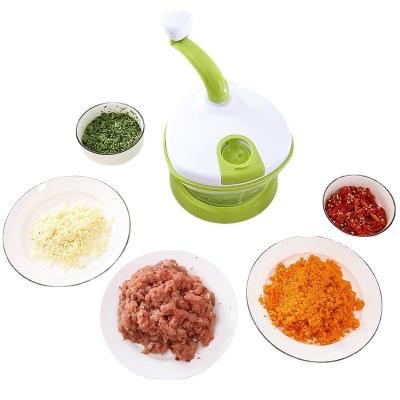 China Hand-Powered Vegetable Slicer Chopper Meat Grinder Mixing Salad Spinner 19x18.5x14.5cm for sale