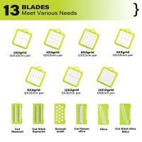 China 22pcs Vegetable Slicer Dicer with Drain Basket Handle 26x15.5x14.5cm Mandoline Cutter for sale