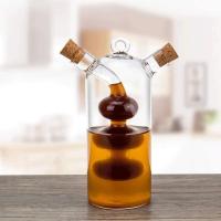 China Clear Glass Bubble Pot 2-in-1 Kitchen Container for Separating Kettle and Cruet Bottle Set for sale
