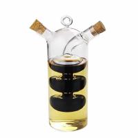 China Clear Glass Bubble Pot 2-in-1 Kitchen Container for Separating Kettle and Cruet Bottle Set for sale