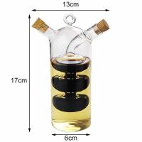 China Clear Glass Bubble Pot 2-in-1 Kitchen Container for Separating Kettle and Cruet Bottle Set for sale