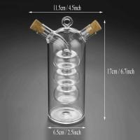 China Clear Glass Bubble Pot 2-in-1 Kitchen Container for Separating Kettle and Cruet Bottle Set for sale