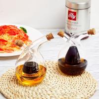 China 350ml Glass Oil and Vinegar Dispenser Bottle Pot Separation Kettle Sets Gravy Boat for sale