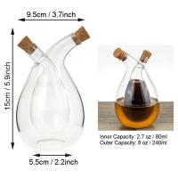 China 350ml Glass Oil and Vinegar Dispenser Bottle Pot Separation Kettle Sets Gravy Boat for sale
