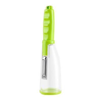 China Multifunctional Storage Scraper Peeler with PP Stainless Steel Blade 54g for Kitchen Vegetable Fruit Peeling for sale