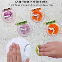 China Stainless Steel Vegetable Chopper Garlic Press Manual Meat Grinder 13x13x9.5cm Kitchen Cutter for sale