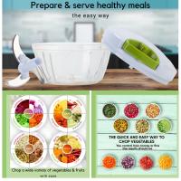 China Manual Garlic Vegetable Meat Grinder 13x13x9.5cm PP Stainless Steel Kitchen Chopper for sale
