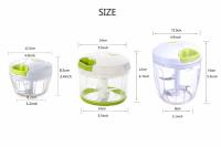 China Manual Garlic Vegetable Meat Grinder 13x13x9.5cm PP Stainless Steel Kitchen Chopper for sale