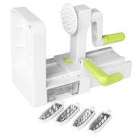 China 5 Blade Veggie Spiral Slicer ABS PS TPR 420 Stainless Steel 17x24x10.5cm Kitchen Cutter for sale