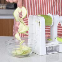 China 5 Blade Veggie Spiral Slicer ABS PS TPR 420 Stainless Steel 17x24x10.5cm Kitchen Cutter for sale