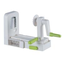 China 5 Blade Veggie Spiral Slicer ABS PS TPR 420 Stainless Steel 17x24x10.5cm Kitchen Cutter for sale