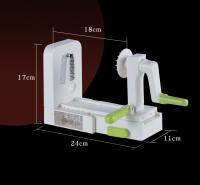China 5 Blade Veggie Spiral Slicer ABS PS TPR 420 Stainless Steel 17x24x10.5cm Kitchen Cutter for sale