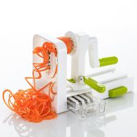 China Rotary Fruit Vegetable Grater 5 in 1 Multi Kitchen Manual Ribbon Cutter Spiral Slicer 17x24x10.5cm for sale