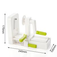 China Rotary Fruit Vegetable Grater 5 in 1 Multi Kitchen Manual Ribbon Cutter Spiral Slicer 17x24x10.5cm for sale