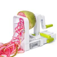 China Rotary Fruit Vegetable Grater 5 in 1 Multi Kitchen Manual Ribbon Cutter Spiral Slicer 17x24x10.5cm for sale