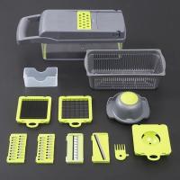 China 12 in 1 Vegetable Chopper Mandoline Slicer 32cm Food Cutter with 7 Blades for sale
