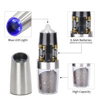 China Electric Pepper Grinder Set with Costomized Logo Rechargeable Salt and Pepper Mill for sale