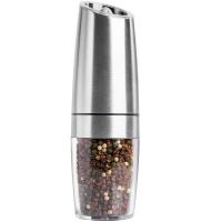 China Customized Logo Electric Salt Pepper Grinder Set with Blue Light and Gravity Battery for sale