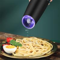 China Customized Logo Electric Salt Pepper Grinder Set with Blue Light and Gravity Battery for sale