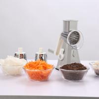 China Manual Rotary Cheese Grater 23x26x28cm Stainless Steel Drum Shredder for Vegetables for sale