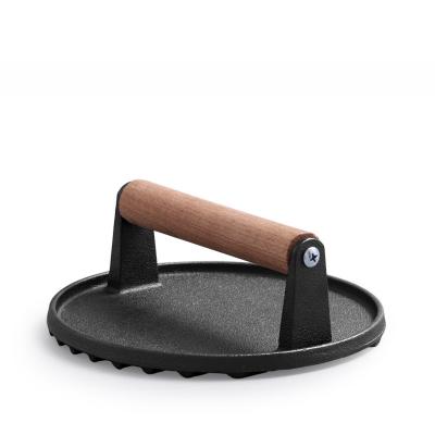 China Heavy Duty Cast Iron Smash Burger Press 19cm Square Griddle for Steak and Bacon for sale
