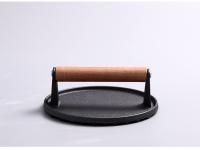 China Heavy Duty Cast Iron Smash Burger Press 19cm Square Griddle for Steak and Bacon for sale