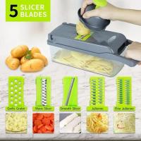 China 15 in 1 Multifunctional Vegetable Chopper Home Kitchen Manual Chopper with Custom Logo for sale