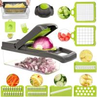 China 15 in 1 Multifunctional Vegetable Chopper Home Kitchen Manual Chopper with Custom Logo for sale