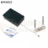 China RW0522 Cuboid Anti Theft Pull Box With 10x31MM Two Screw Perforated Oval Metal Plate Connector Installed By Screw for sale