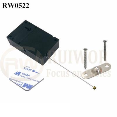 China RW0522 Cuboid Anti Theft Pull Box With 10x31MM Two Screw Perforated Oval Metal Plate Connector Installed By Screw for sale