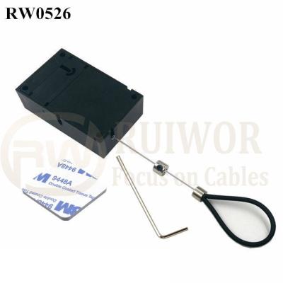 China RW0526 Cuboid Anti Theft Pull Box With Adjustalbe Stainless Steel Anti-Theft Cable Loop Coated With Silicone Hose for sale