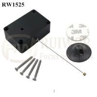 China RW1525 Cuboid Multifunctional Retractable Cable With Dia 38mm Circular Adhesive Plastic Plate Connector for sale