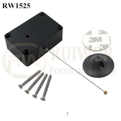 China RW1525 Cuboid Multifunctional Retractable Cable With Dia 38mm Circular Adhesive Plastic Plate Connector for sale