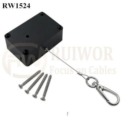 China RW1524 Cuboid Multifunctional Retractable Cable With Key Hook Cable End for sale