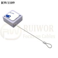 China RuiWor RW1109 Slow Retract Anti Theft Display Pulling Box With Fixed Loop End For Open Sale Security Or Home Items Positioning for sale