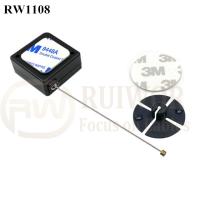 China RuiWor RW1108 Square Cable Retraction Mechanism Plus Dia 38mm Circular Sticky Flexible ABS Plate For Retail Product Positioning for sale