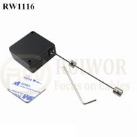 China RuiWor RW1116 Square Spring Cable Cord Retractor Plus Side Hole Hardwar for sale