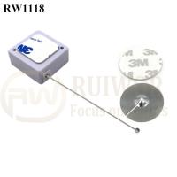 China RuiWor RW1118 Square Security-Pulling Box Anti Theft Rope With Short Metal Plate End Fitting Used In Security Solutions for sale