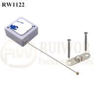 China RuiWor RW1122 Square Retractable Tool Lanyard Plus Perforated Metal Plate Connector Installed By Screw for sale