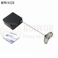 China RW1121 Square Retail Security Tether Plus 33x19MM Oval Sticky Flexible Rubber Tips For Stores Secure Display for sale
