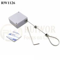 China RuiWor RW1126 Square Retractable Pull Cord Plus Adjustable Stainless Steel Wire Loop Clad Silicone Hose For Product Positioning for sale