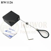 China RW1126 Square Retail Security Tether Plus Adjustable Stainless Steel Wire Loop Clad Silicone Hose For Product Positioning for sale