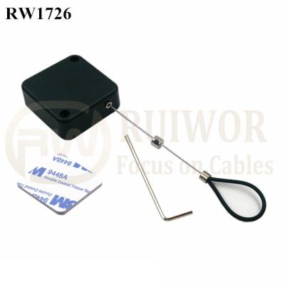 China RW1726 Square Security Tether Plus Adjustable Stainless Steel Wire Loop Coated Silicone Hose for sale